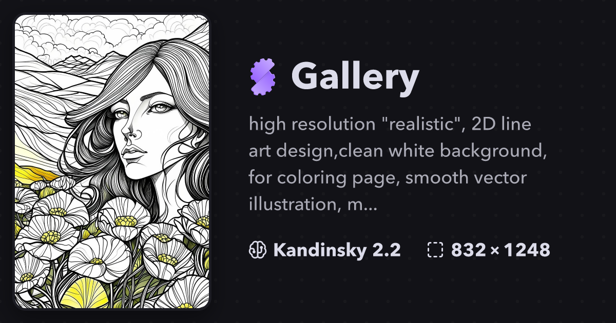 "high resolution "realistic", 2D line ..." | Gallery | Stablecog