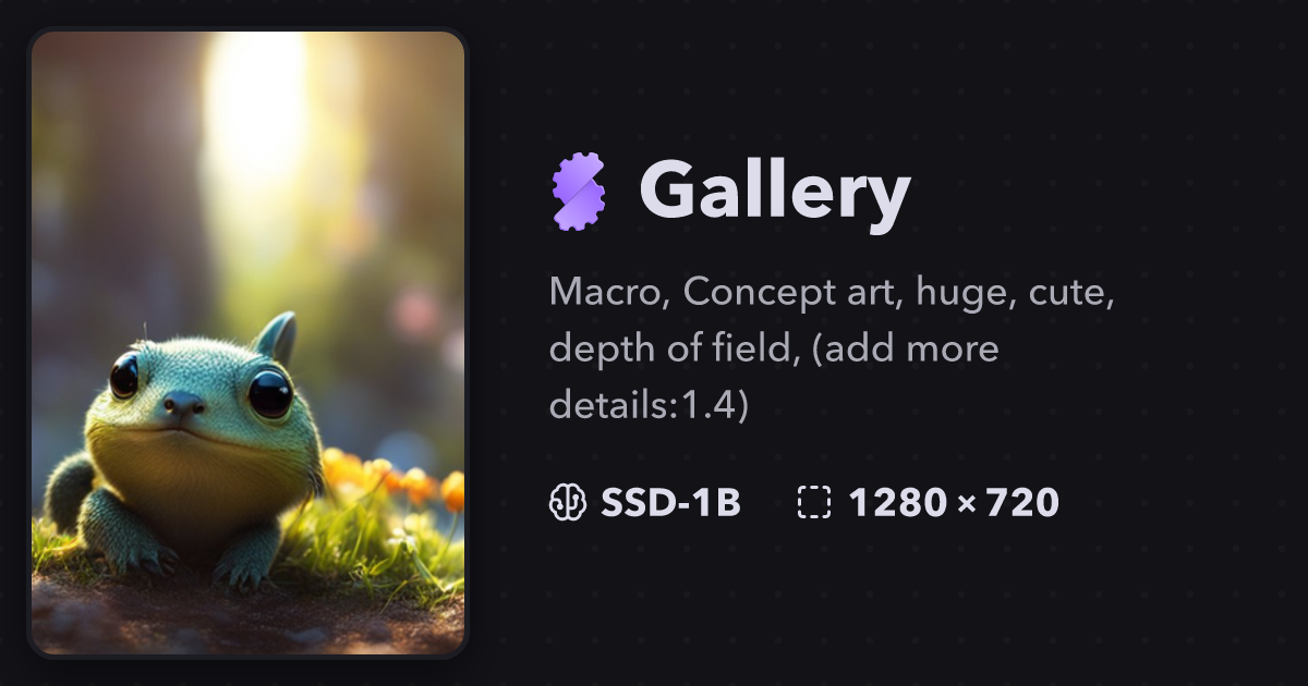 "Macro, Concept art, huge, cute, depth..." | Gallery | Stablecog
