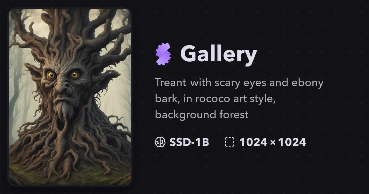 "Treant with scary eyes and ebony bark..." | Gallery | Stablecog