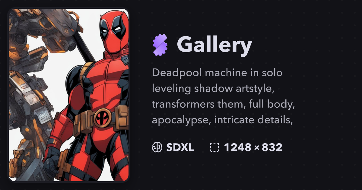 "Deadpool machine in solo leveling sha..." | Gallery | Stablecog