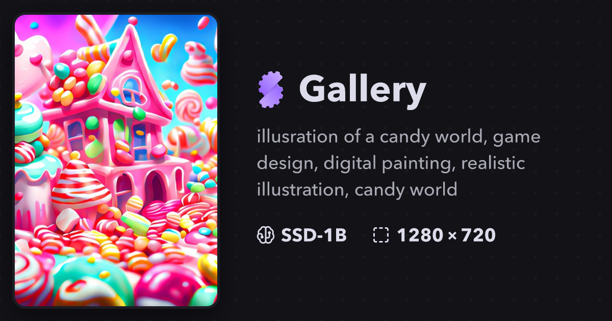 "illusration of a candy world, game de..." | Gallery | Stablecog
