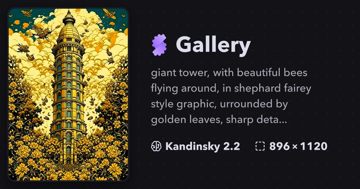Giant tower, with beautiful bees flying around, in... | Gallery