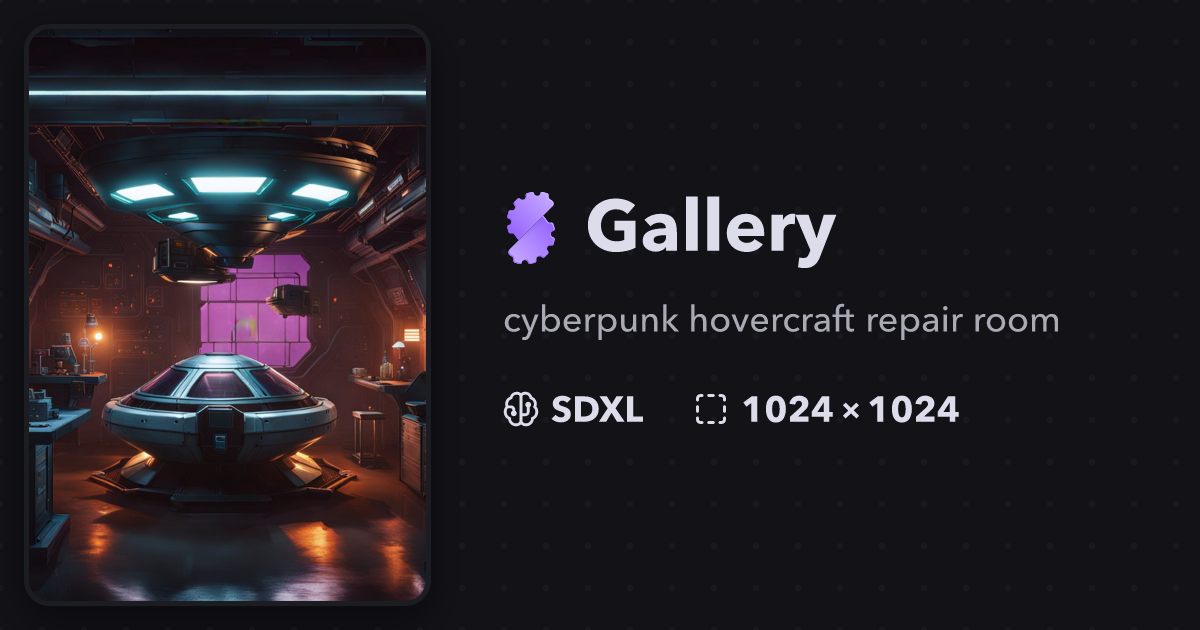 "cyberpunk hovercraft repair room" | Gallery | Stablecog