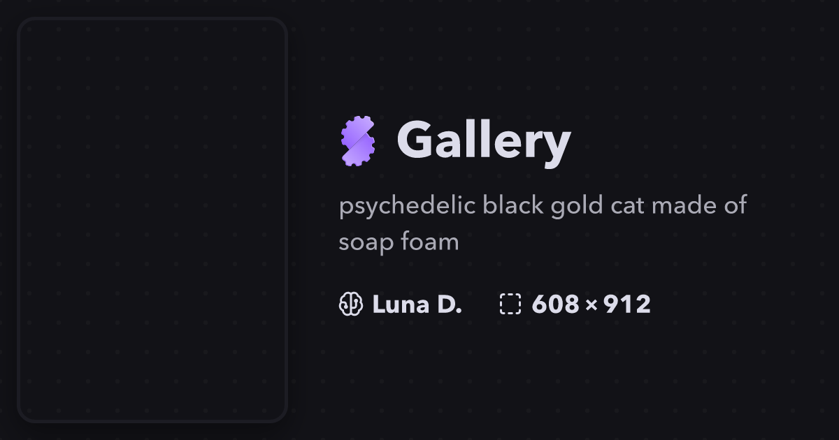 "psychedelic black gold cat made of so..." | Gallery | Stablecog