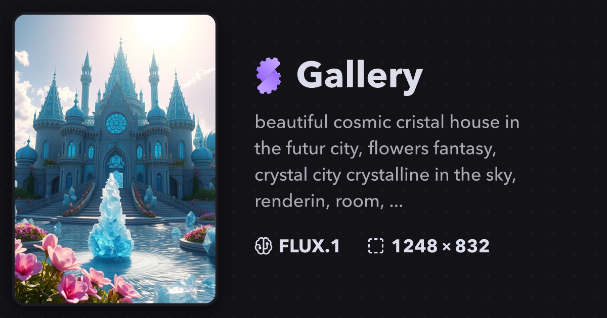 "beautiful cosmic cristal house in the..." | Gallery | Stablecog