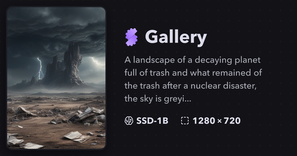 "A landscape of a decaying planet full..." | Gallery | Stablecog