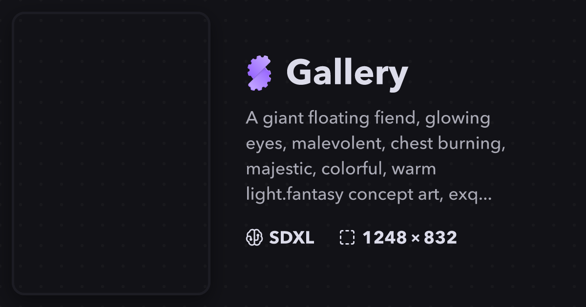 "A giant floating fiend, glowing eyes,..." | Gallery | Stablecog