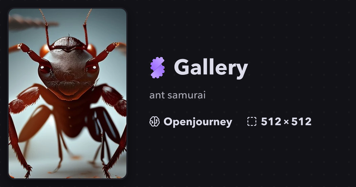 "ant samurai" | Gallery | Stablecog