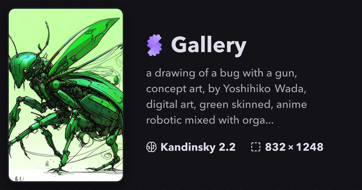 "a drawing of a bug with a gun, concep..." | Gallery | Stablecog
