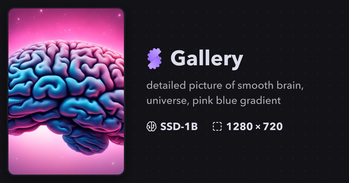 "detailed picture of smooth brain, uni..." | Gallery | Stablecog