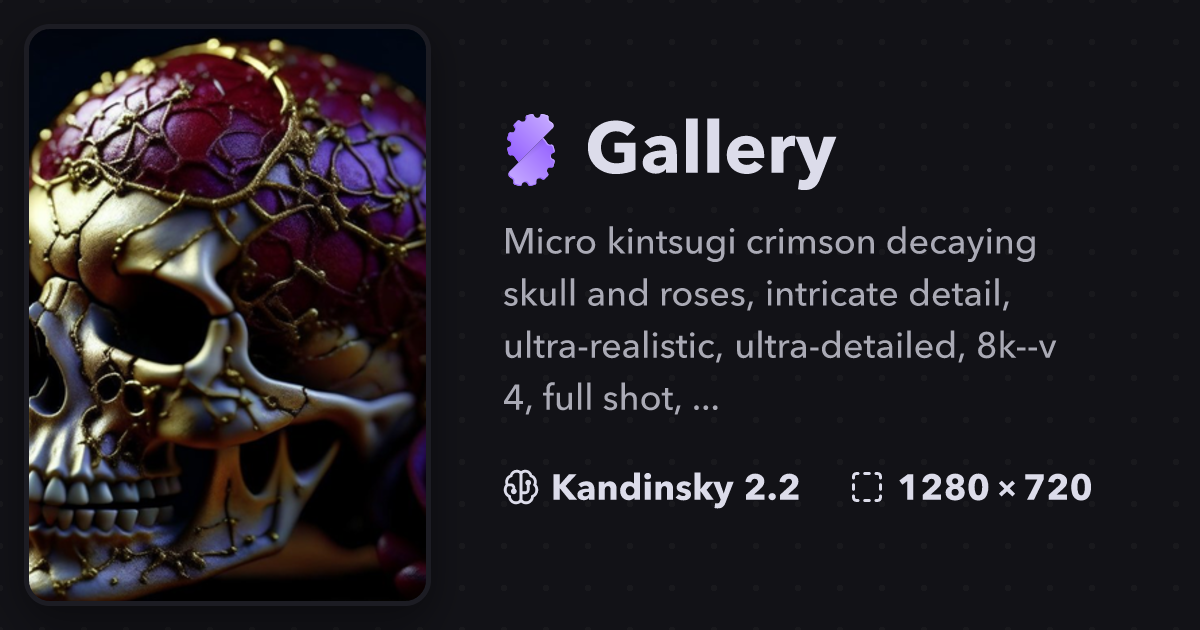 Micro kintsugi crimson decaying skull and roses, i... | Gallery