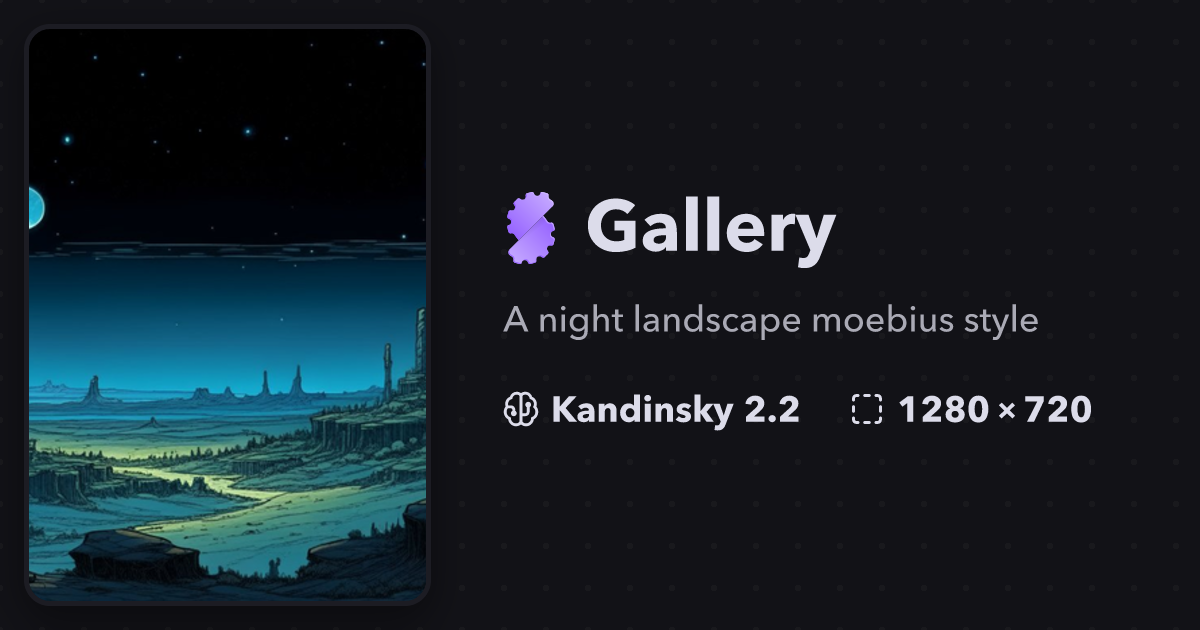 "A night landscape moebius style" | Gallery | Stablecog