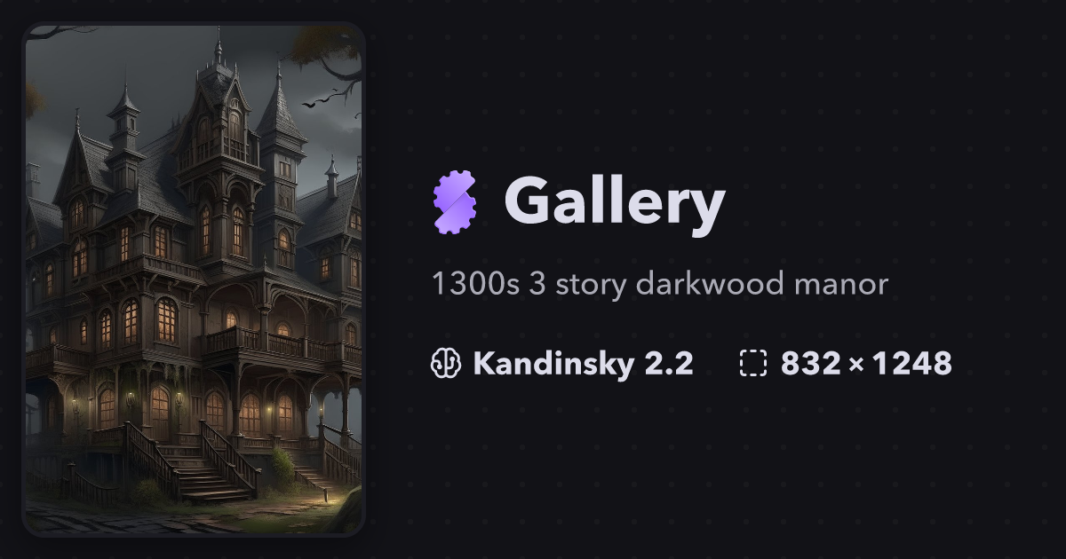 "1300s 3 story darkwood manor" | Gallery | Stablecog