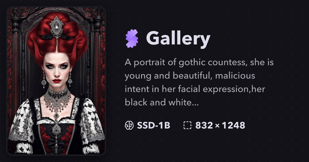 "A portrait of gothic countess, she is..." | Gallery | Stablecog
