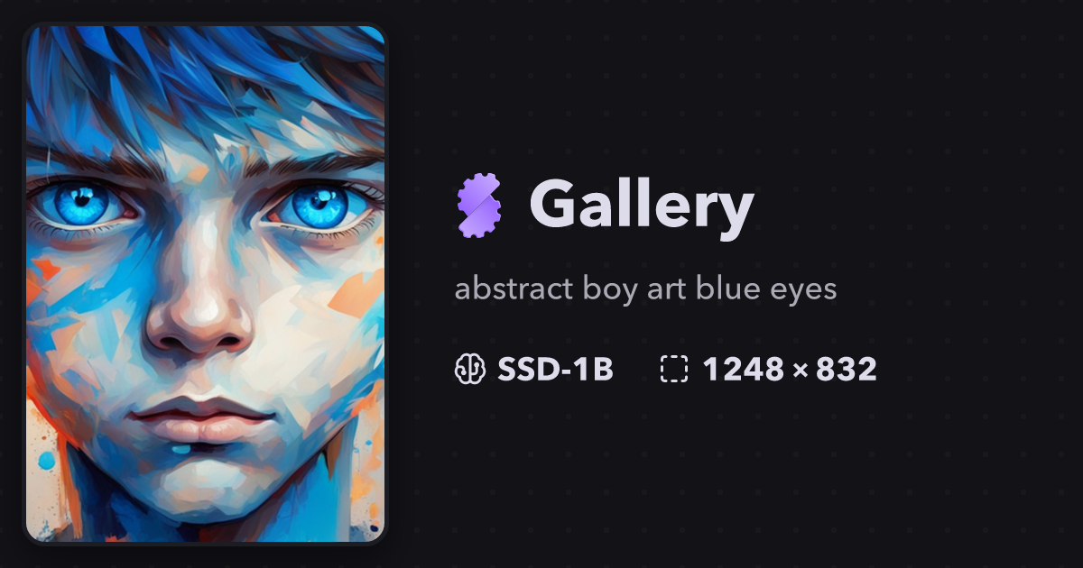 "abstract boy art blue eyes" | Gallery | Stablecog