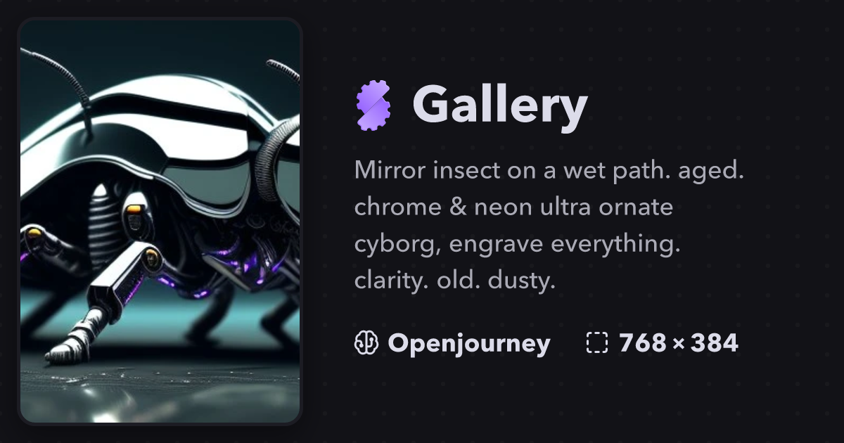 "Mirror insect on a wet path. aged. ch..." | Gallery | Stablecog