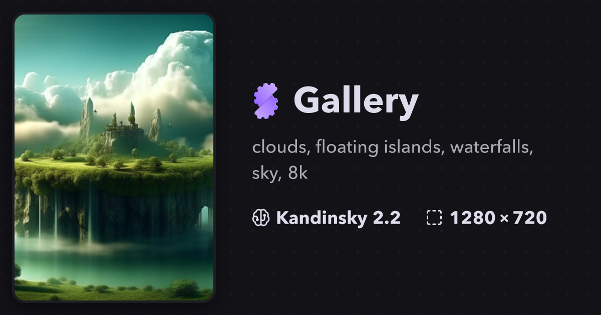 "clouds, floating islands, waterfalls,..." | Gallery | Stablecog