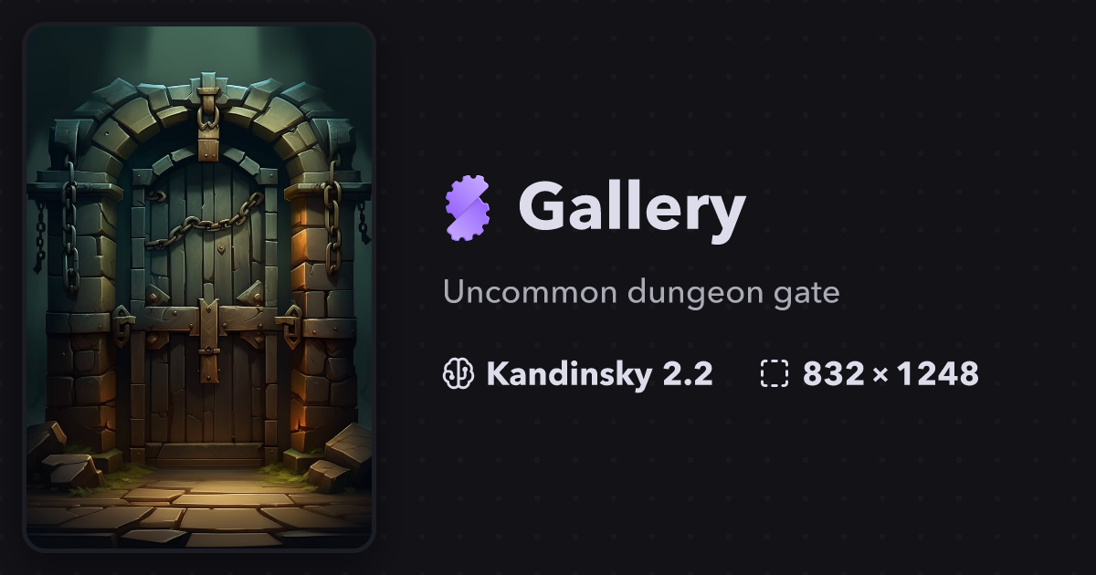 "Uncommon dungeon gate" | Gallery | Stablecog