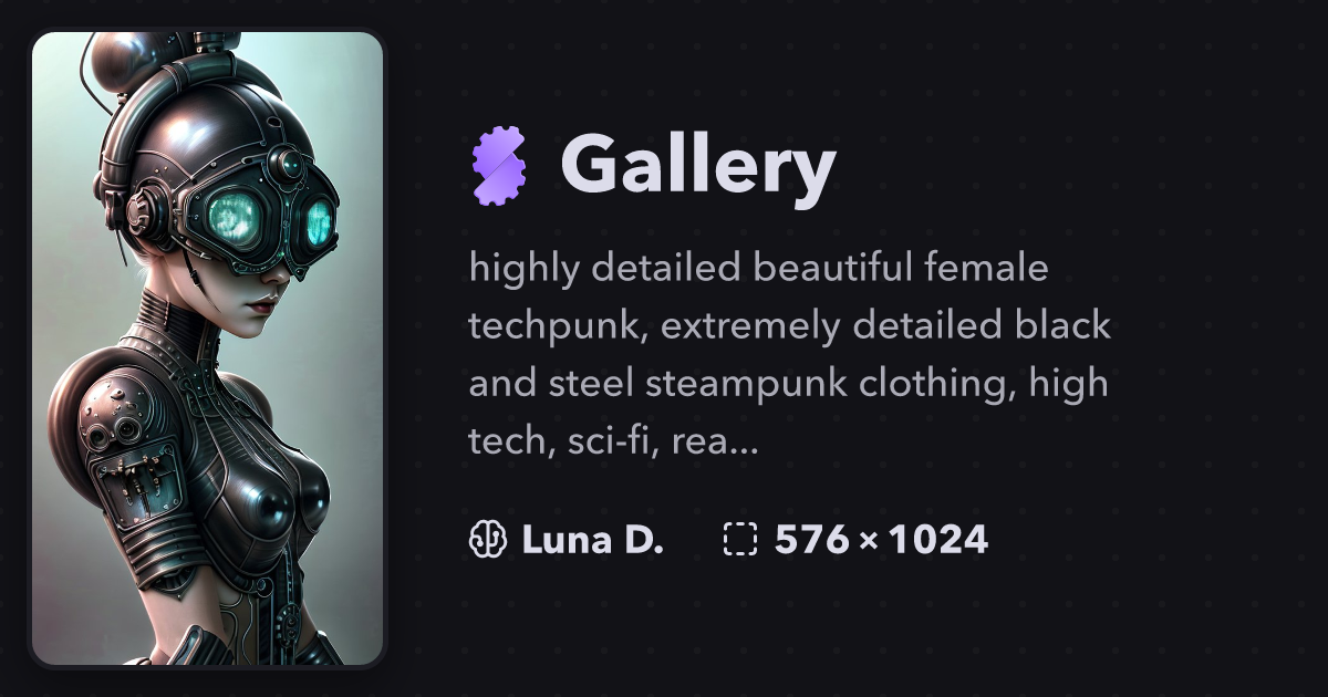 "highly detailed beautiful female tech..." | Gallery | Stablecog