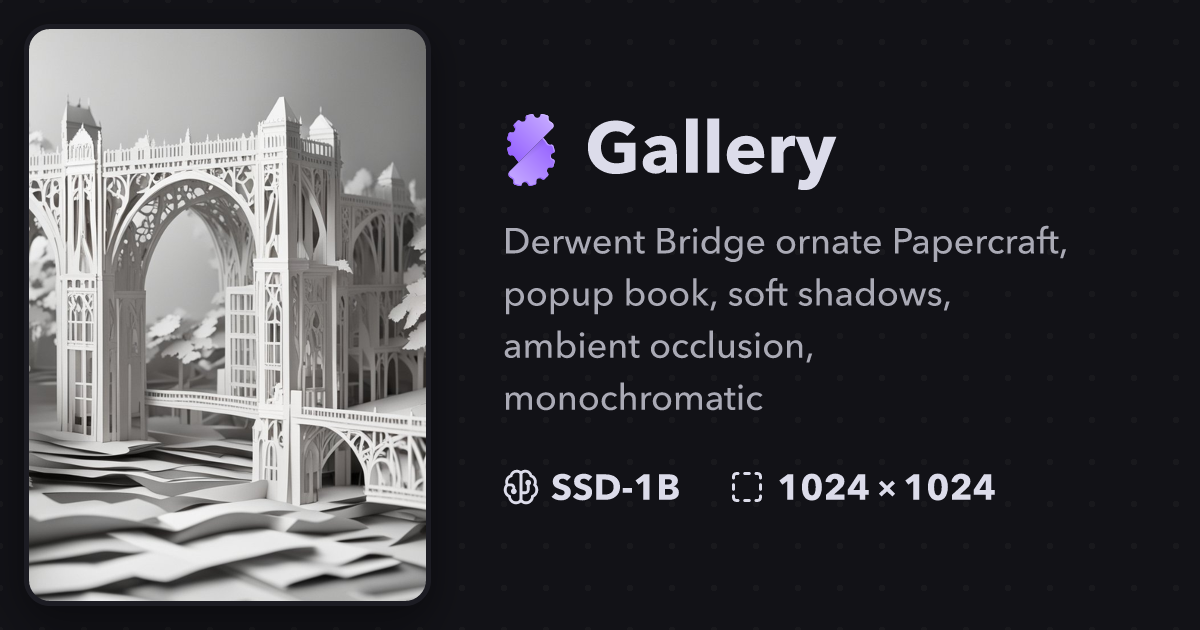 "Derwent Bridge ornate Papercraft, popup ..." | Gallery | Stablecog