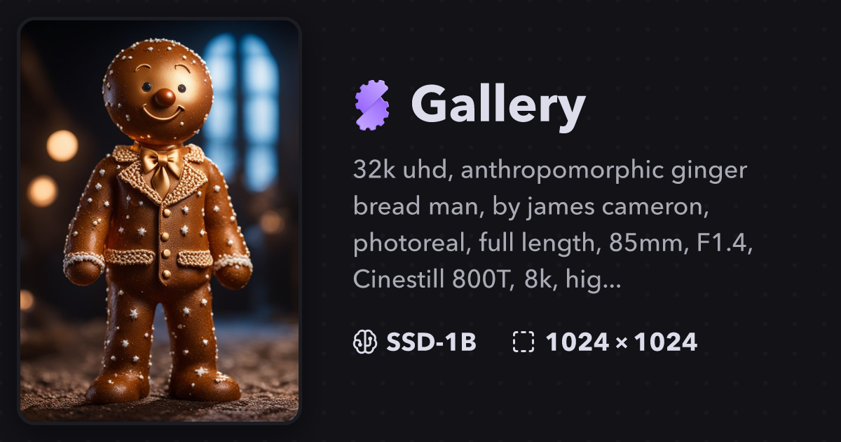 "32k uhd, anthropomorphic ginger bread..." | Gallery | Stablecog