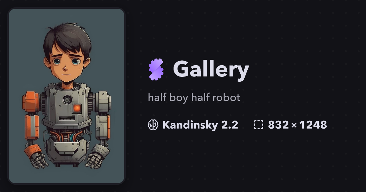 "half boy half robot" | Gallery | Stablecog