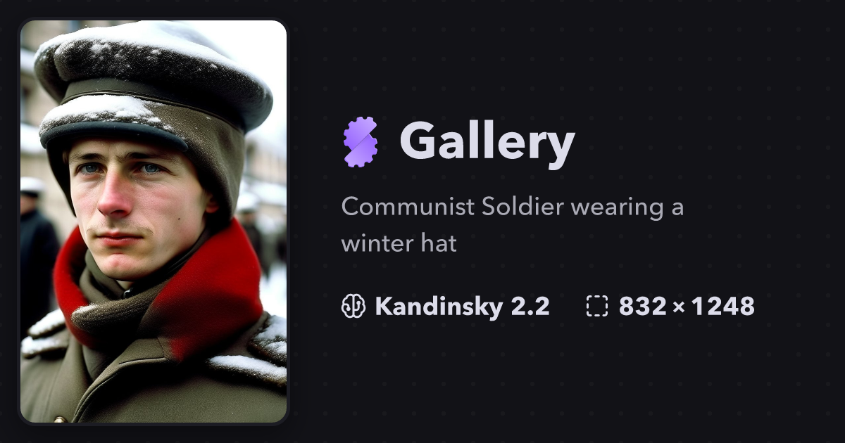 "Communist Soldier wearing a winter hat" | Gallery | Stablecog
