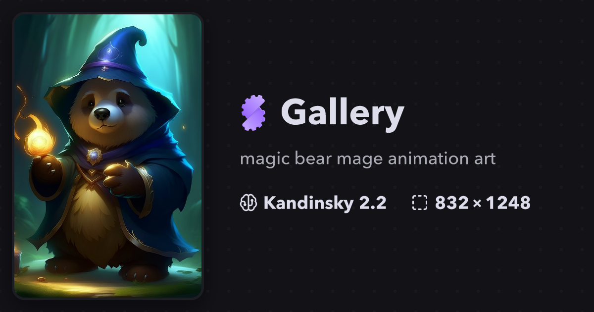 "magic bear mage animation art" | Gallery | Stablecog