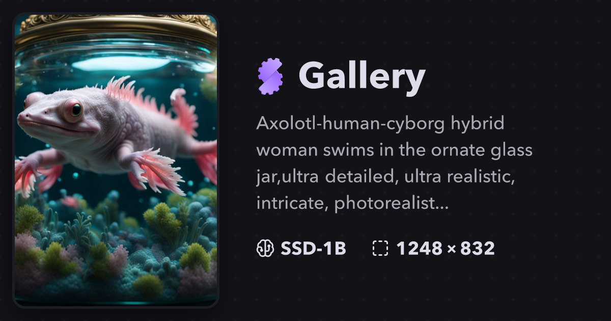 "Axolotl-human-cyborg hybrid woman swi..." | Gallery | Stablecog