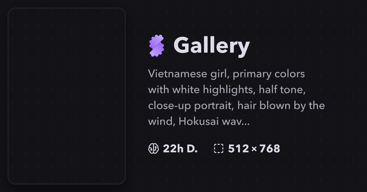 "Vietnamese girl, primary colors with ..." | Gallery | Stablecog