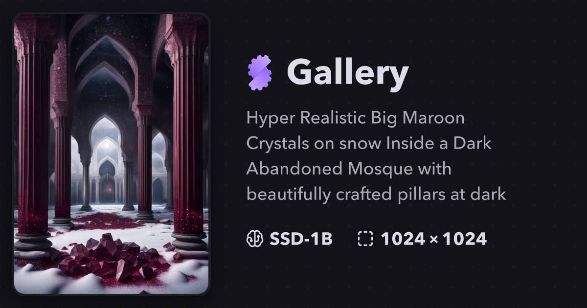 "Hyper Realistic Big Maroon Crystals o..." | Gallery | Stablecog