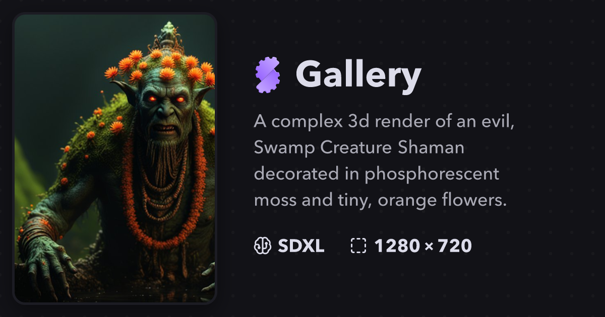 "A complex 3d render of an evil, Swamp Cr..." | Gallery | Stablecog