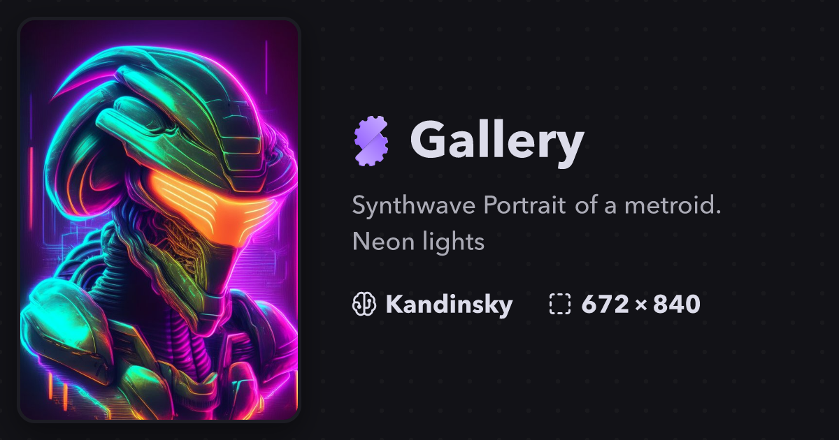 "Synthwave Portrait of a metroid. Neon..." | Gallery | Stablecog