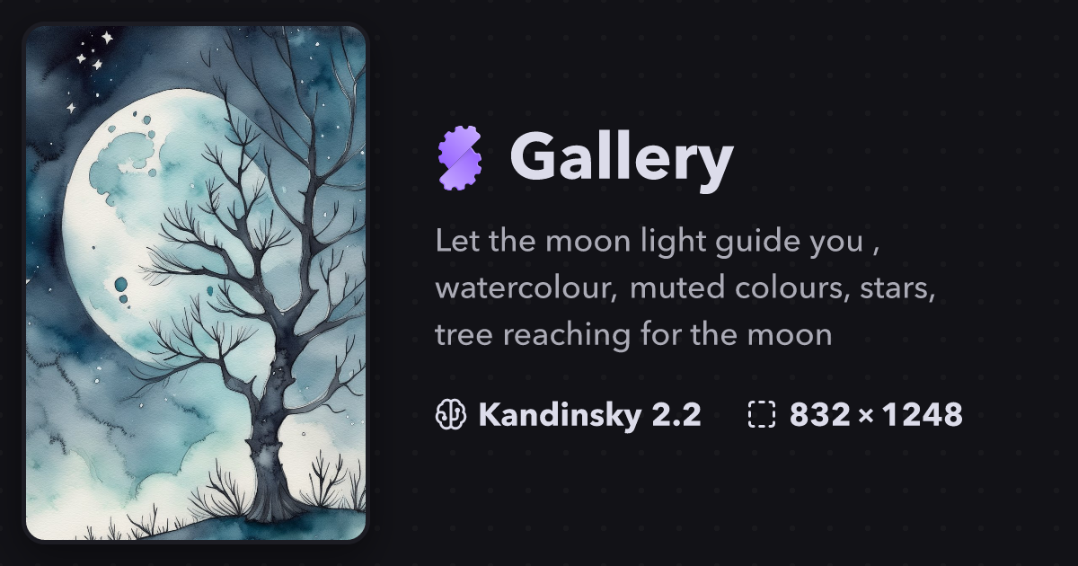 "Let the moon light guide you , waterc..." | Gallery | Stablecog