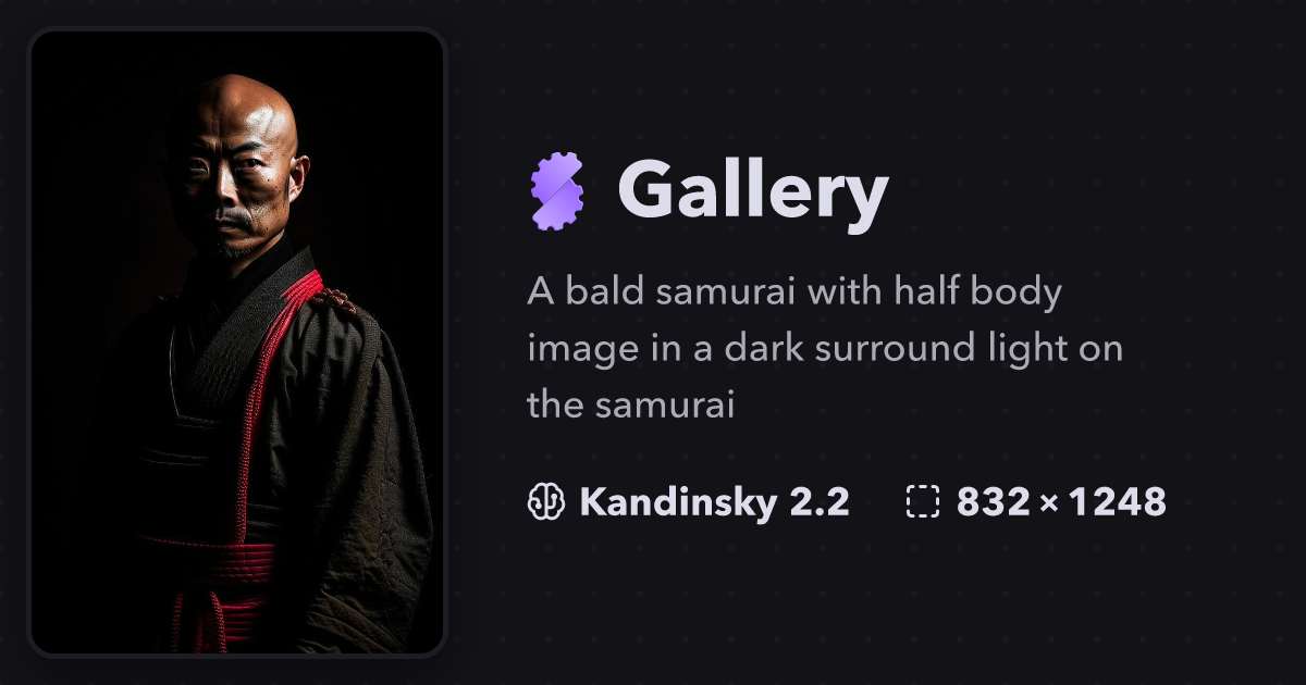 "A bald samurai with half body image i..." | Gallery | Stablecog