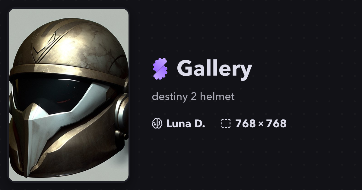"destiny 2 helmet" | Gallery | Stablecog