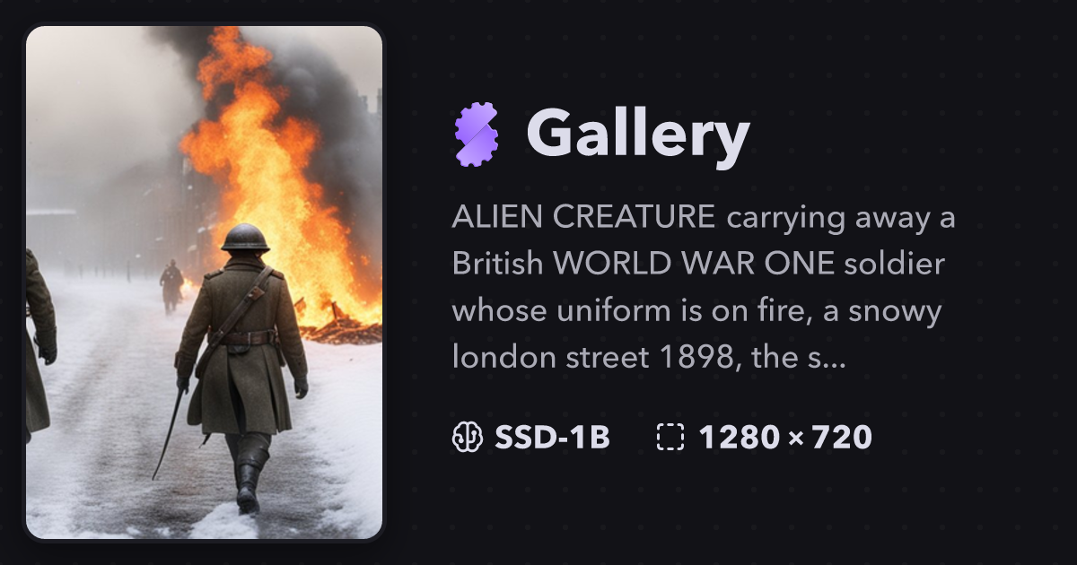 "ALIEN CREATURE carrying away a Britis..." | Gallery | Stablecog