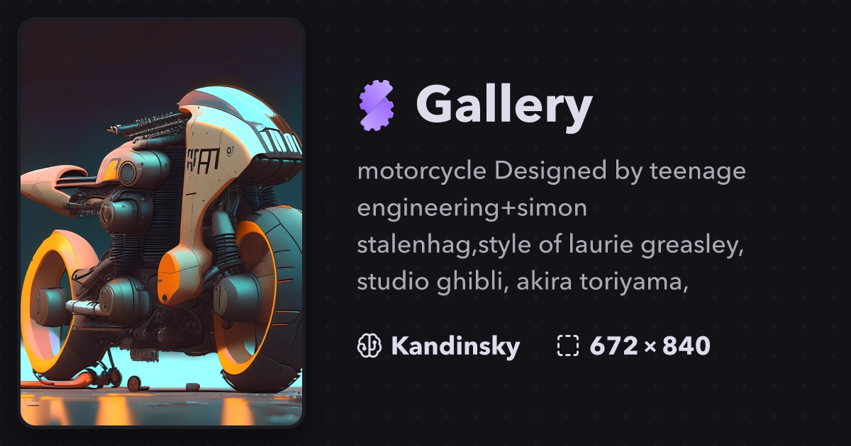 "motorcycle Designed by teenage engine..." | Gallery | Stablecog