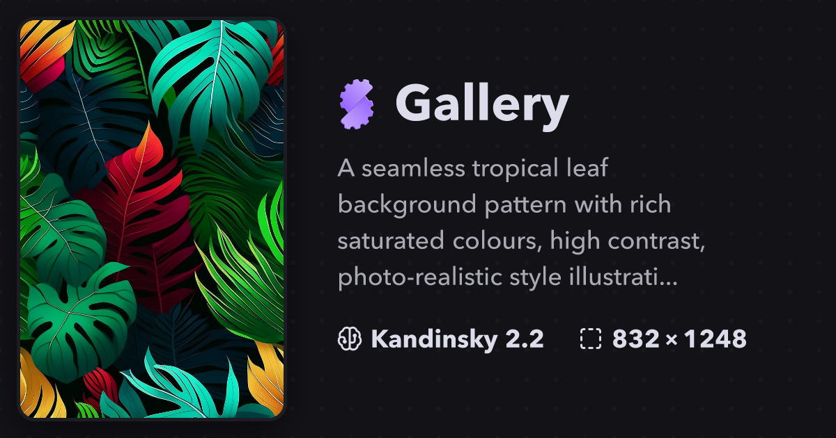 "A seamless tropical leaf background p..." | Gallery | Stablecog