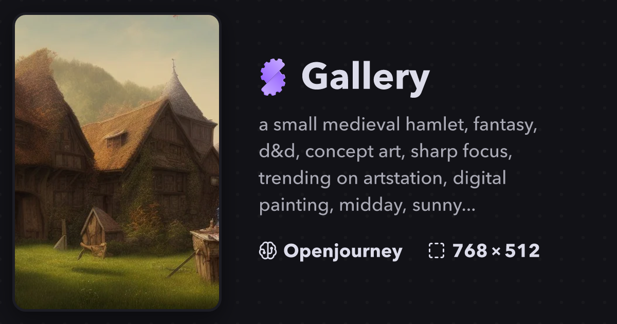 "a small medieval hamlet, fantasy, d&d..." | Gallery | Stablecog