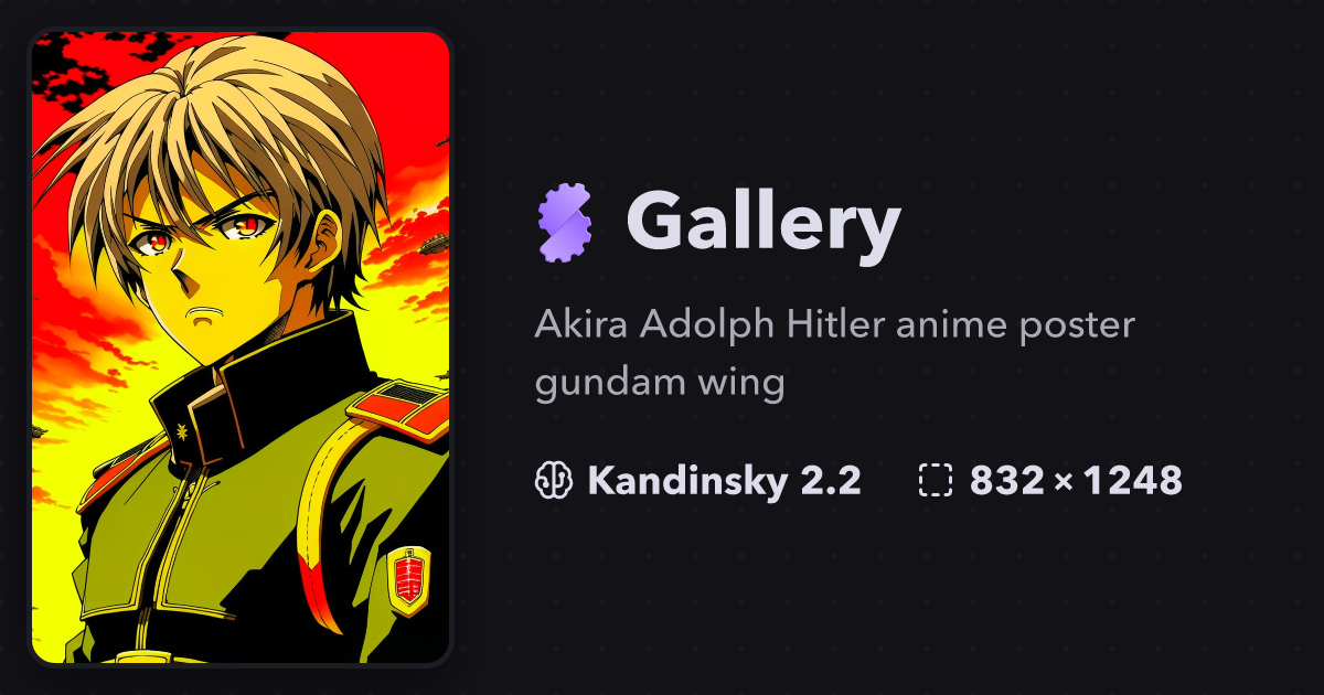 "Akira Adolph Hitler anime poster gund..." | Gallery | Stablecog