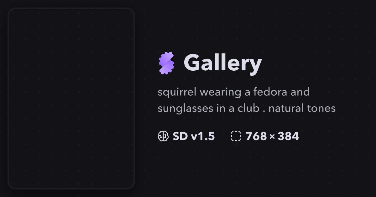 "squirrel wearing a fedora and sunglas..." | Gallery | Stablecog
