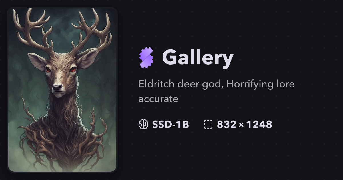 "Eldritch deer god, Horrifying lore ac..." | Gallery | Stablecog