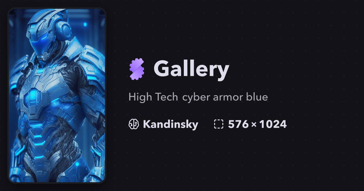 "High Tech cyber armor blue" | Gallery | Stablecog