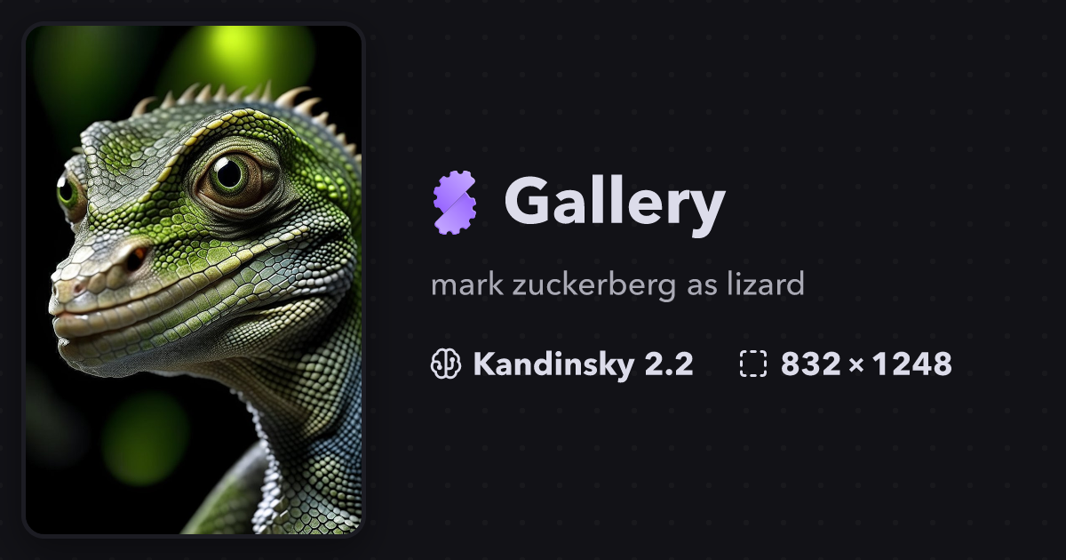 "mark zuckerberg as lizard" | Gallery | Stablecog