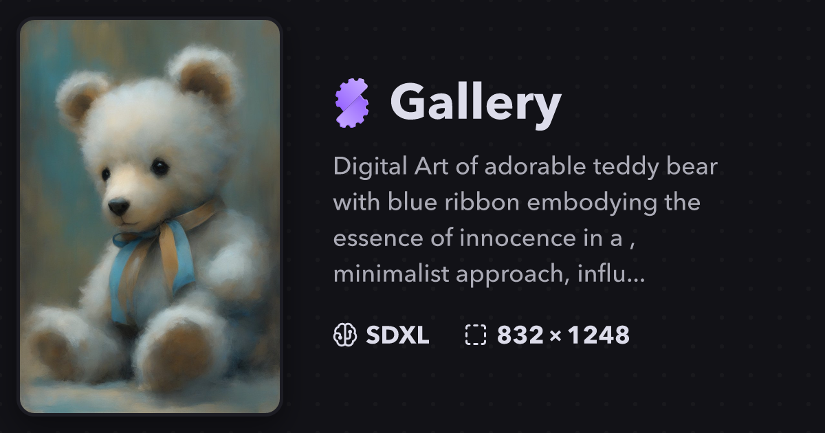 "Digital Art of adorable teddy bear wi..." | Gallery | Stablecog