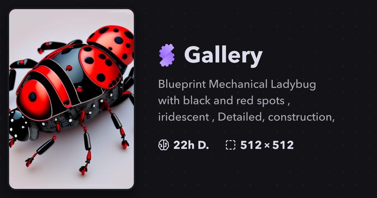 "Blueprint Mechanical Ladybug with bla..." | Gallery | Stablecog