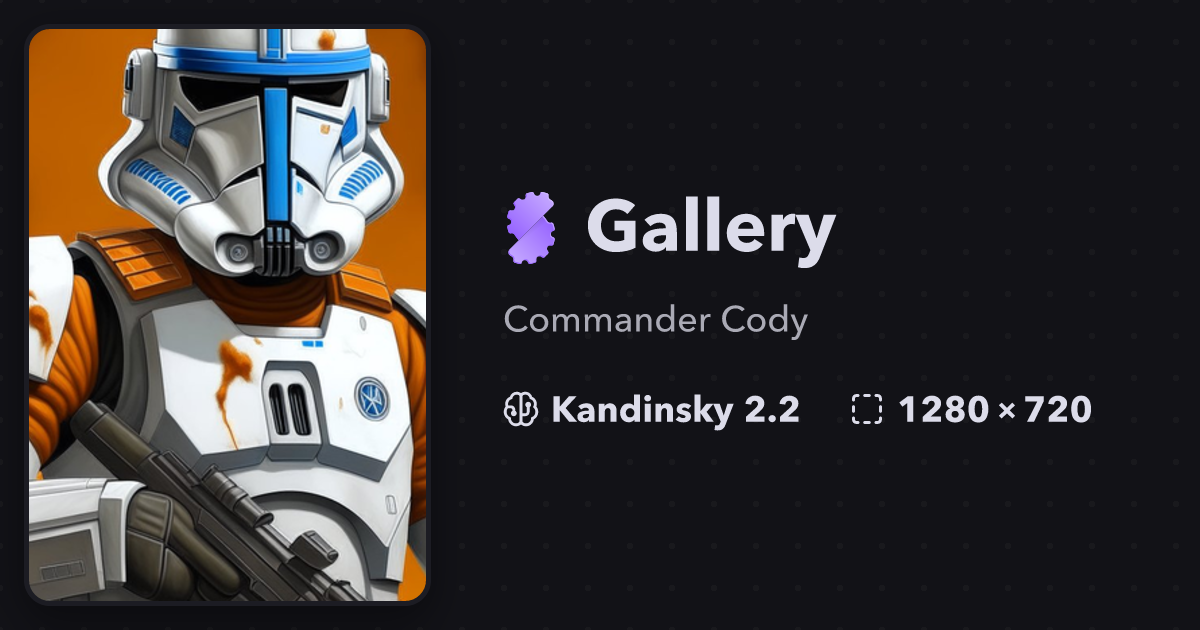 "Commander Cody" | Gallery | Stablecog