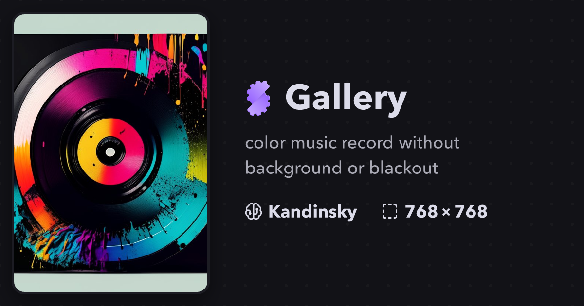 "color music record without background..." | Gallery | Stablecog