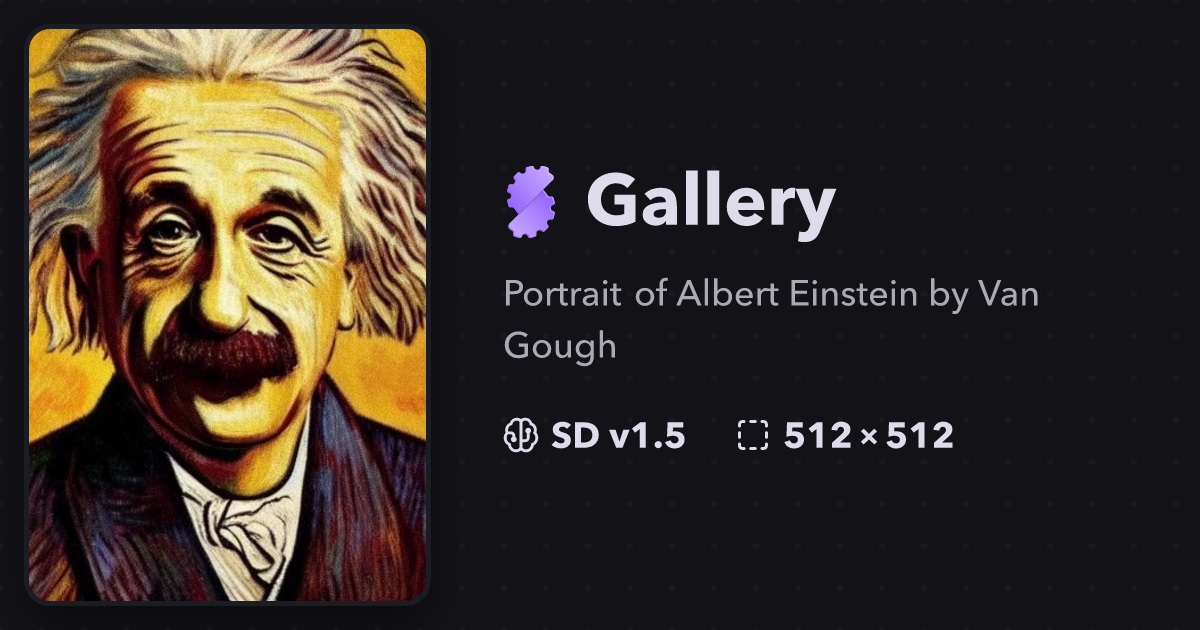 "Portrait of Albert Einstein by Van Gough" | Gallery | Stablecog